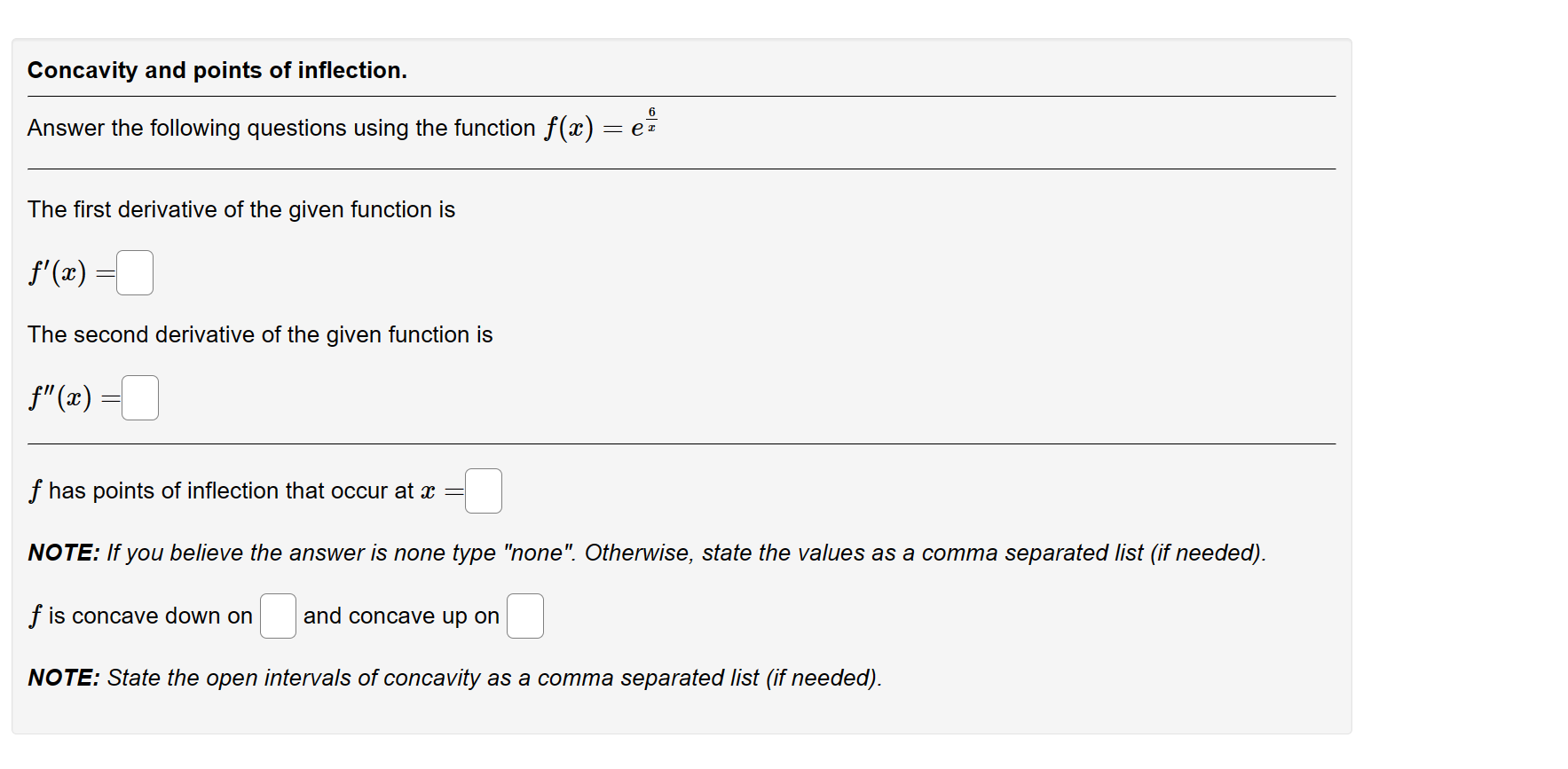 Solved Concavity and points of inflection.Answer the | Chegg.com