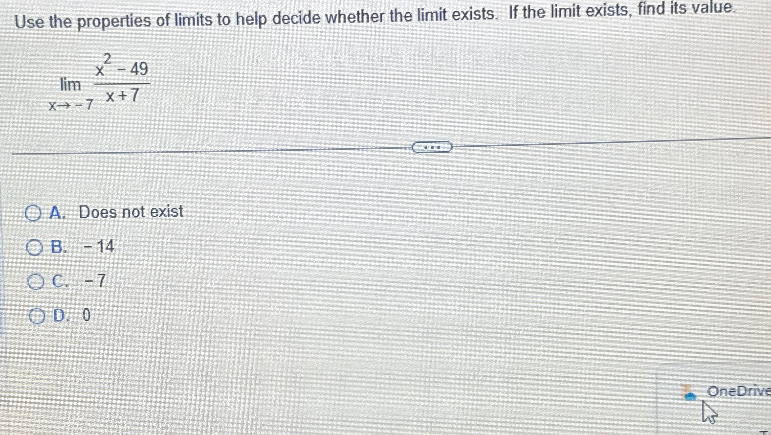 Solved Use the properties of limits to help decide whether | Chegg.com