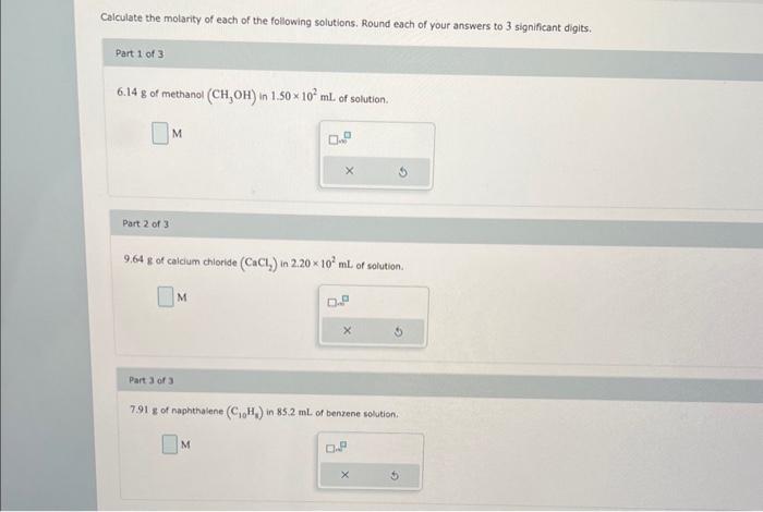Solved 6. 14E of methate (Cl1,031) in 1.40=102 mi u satais. | Chegg.com