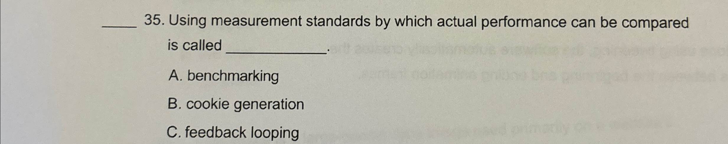 Solved Using measurement standards by which actual | Chegg.com