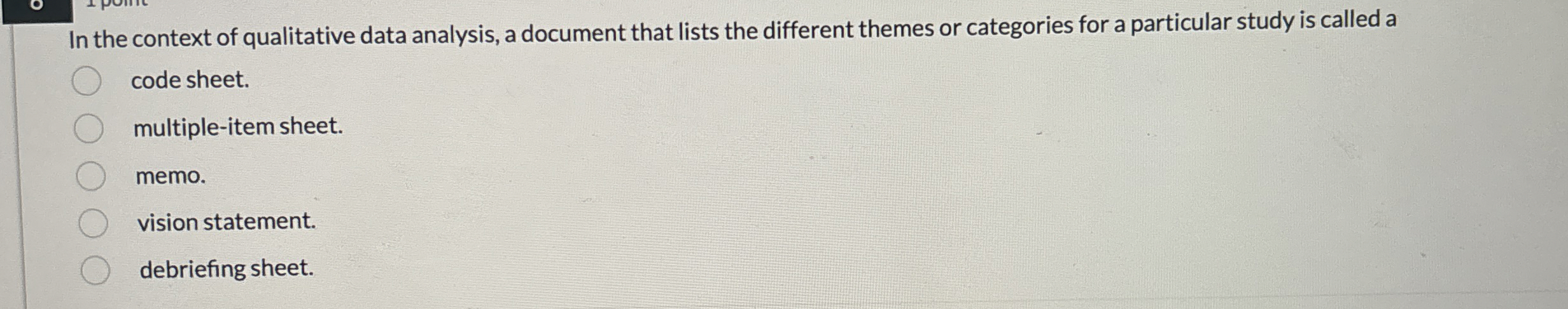 Solved In the context of qualitative data analysis, a | Chegg.com