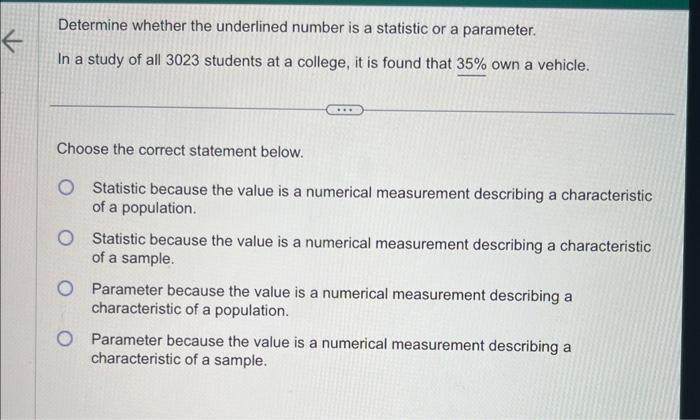 Solved Determine whether the underlined number is a | Chegg.com