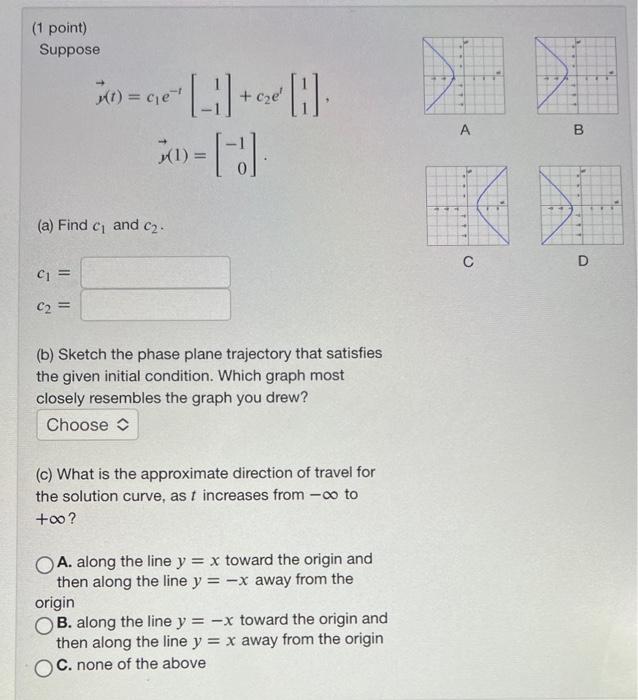 Solved (1 point) Suppose | Chegg.com