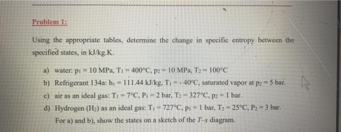 Solved Problem 1: Using the appropriate tables, determine | Chegg.com