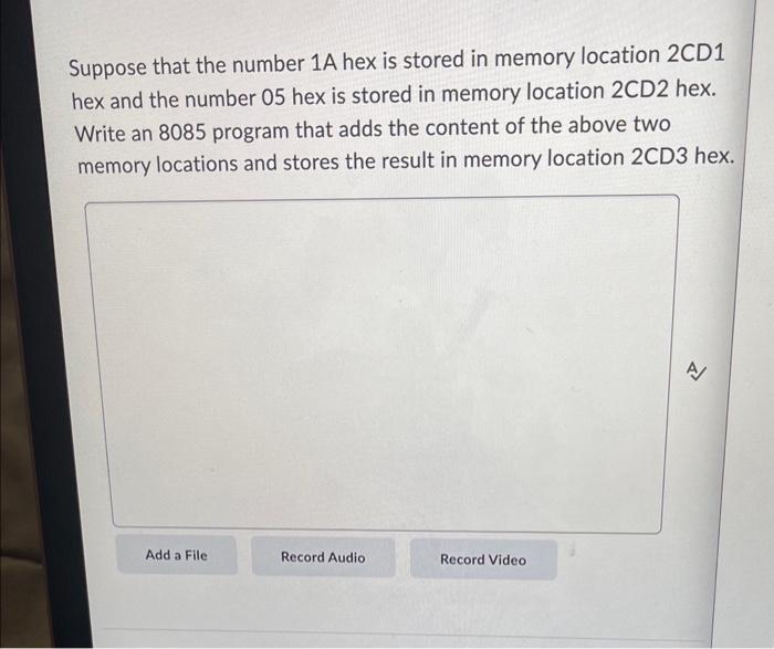Solved Suppose that the number 1 A hex is stored in memory | Chegg.com