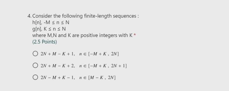 Solved 4. Consider the following finite-length sequences : | Chegg.com