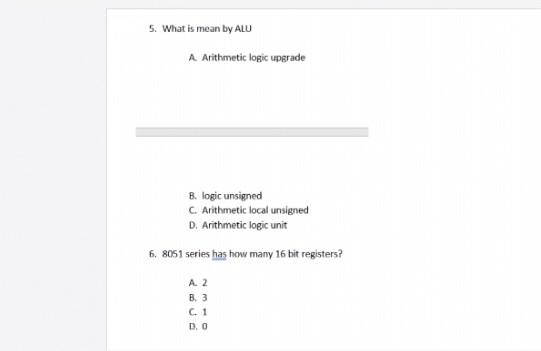 Solved B. logic unsigned C. Arithmetic local unsigned D. | Chegg.com