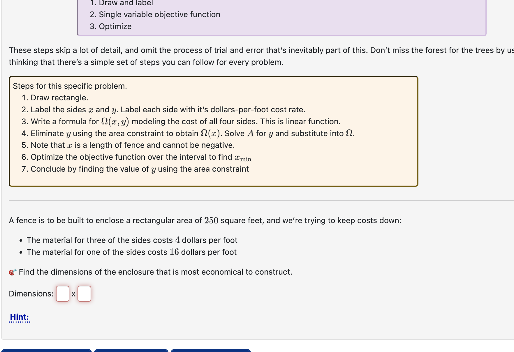 Solved Draw And Labelsingle Variable Objective