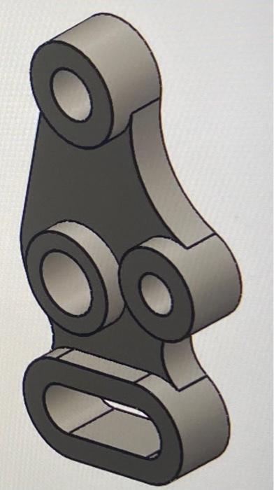 Solved Using Solidworks, create 3D model of image in | Chegg.com