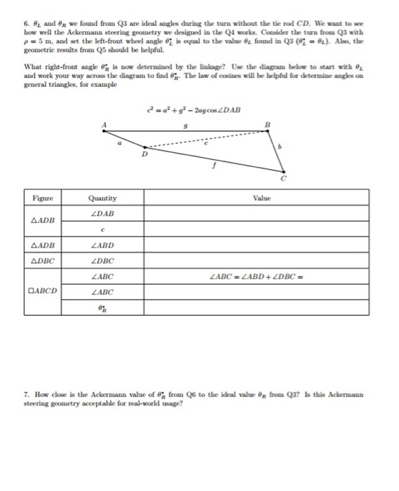 Solved This worksheet aims to understand how cars steer. The | Chegg.com