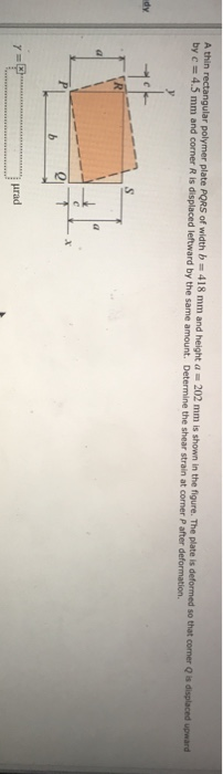 Solved A thin rectangular polymer plate PORS of width b = | Chegg.com