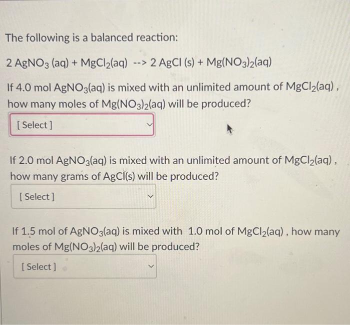 Solved The following is a balanced reaction: | Chegg.com