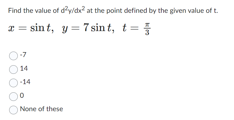 Solved Find the value of d2ydx2 ﻿at the point defined by the | Chegg.com