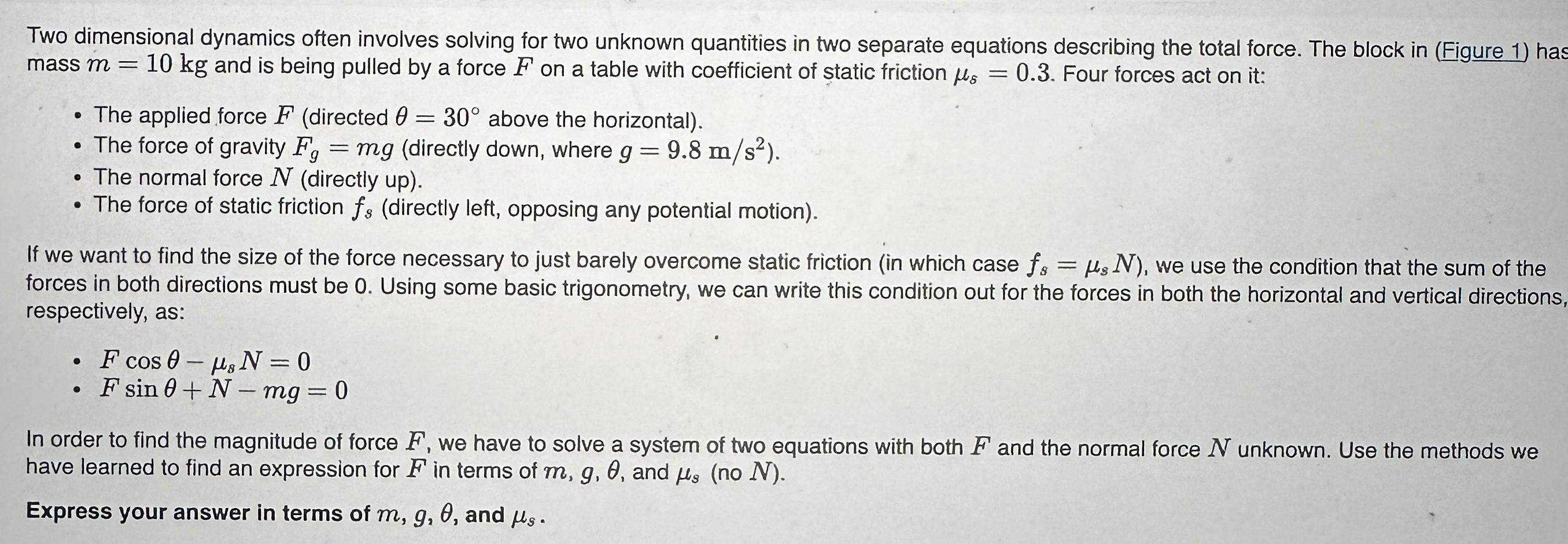Solved Two dimensional dynamics often involves solving for | Chegg.com Solved Two dimensional dynamics often involves solving for | Chegg.com