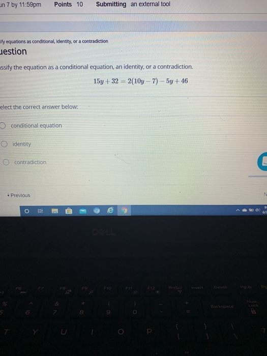 Solved un 7 by 11:59pm Points 10 Submitting an external tool | Chegg.com