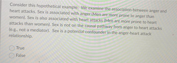 Consider this hypothetical example: We examine the | Chegg.com