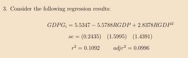 Solved Consider the following regression | Chegg.com