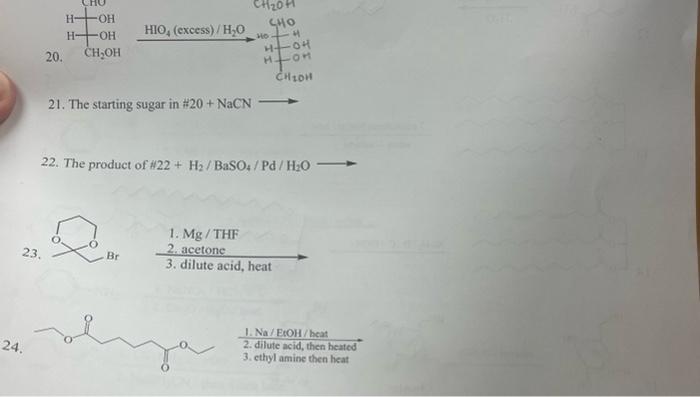 Solved CHU H-OH НЕОН 20. CH OH CH2o4 CHO H2H HIO, | Chegg.com