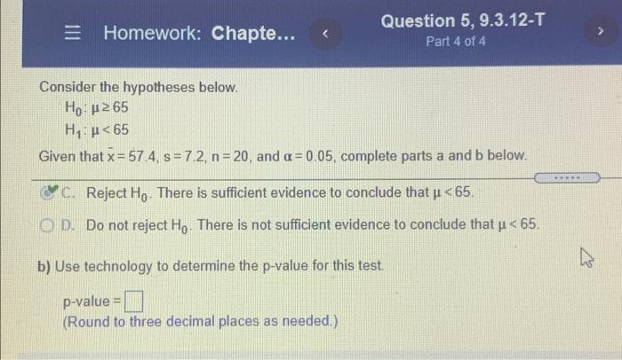 Solved = Homework: Chapte... Question 5, 9.3.12-T Part 4 of | Chegg.com Solved = Homework: Chapte... Question 5, 9.3.12-T Part 4 of | Chegg.com