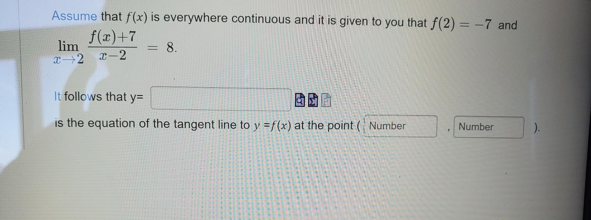 Solved Assume that f(x) is everywhere continuous and it is | Chegg.com