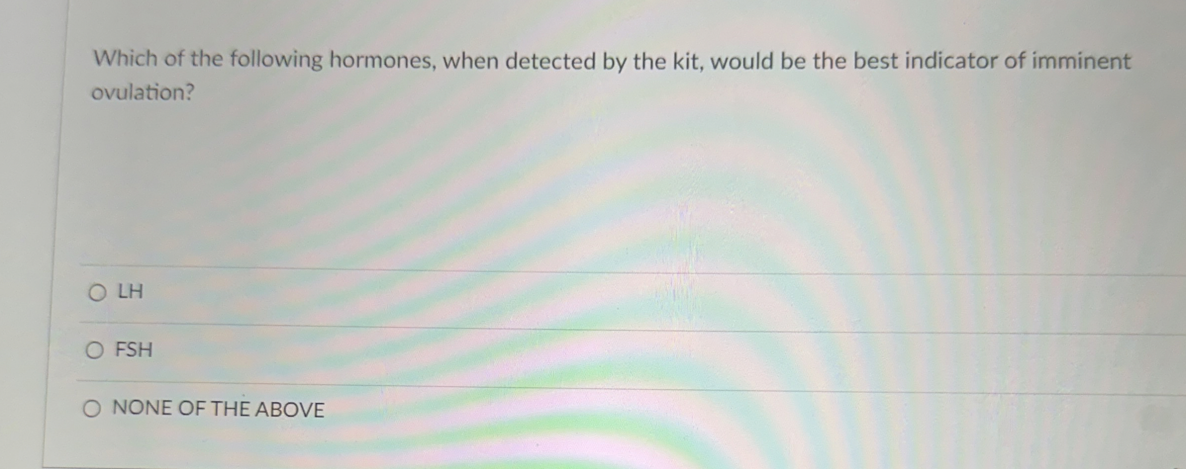 Solved Which of the following hormones, when detected by the | Chegg.com