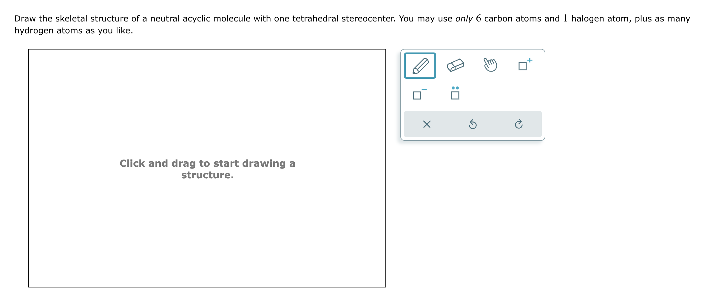 Solved Draw the skeletal structure of a neutral acyclic | Chegg.com
