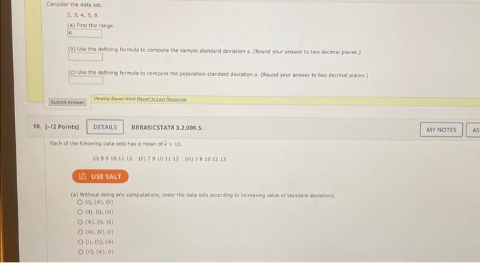 Solved 2,3,4,5,8 (a) Find the range. (b) Use the defining | Chegg.com