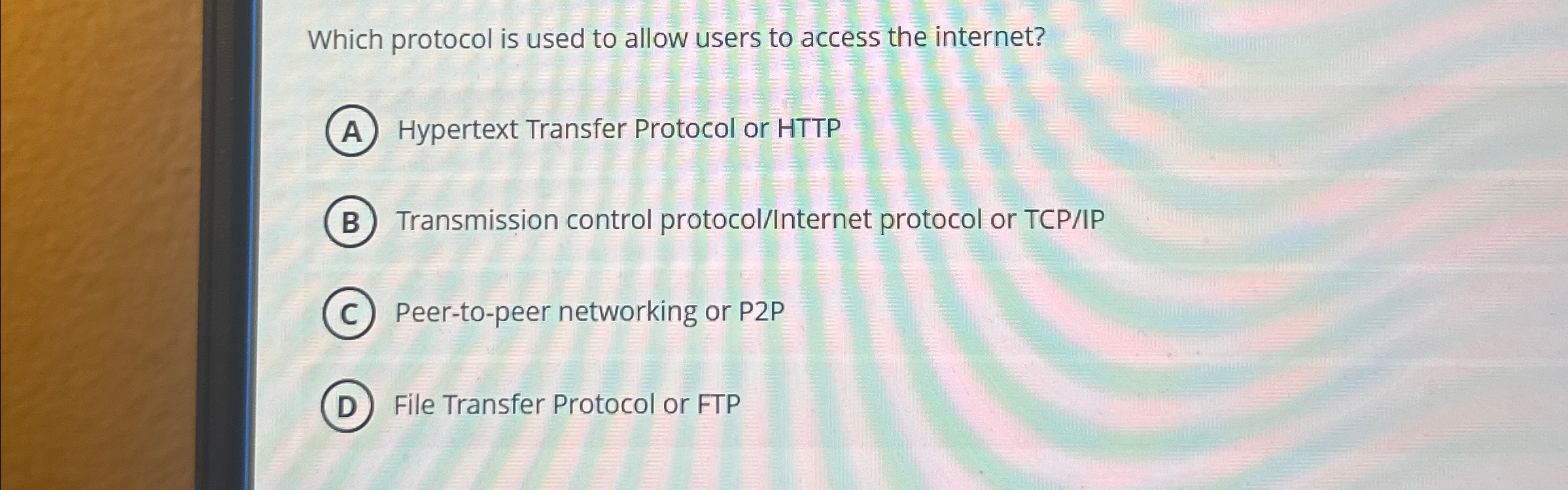 Solved Which protocol is used to allow users to access the | Chegg.com