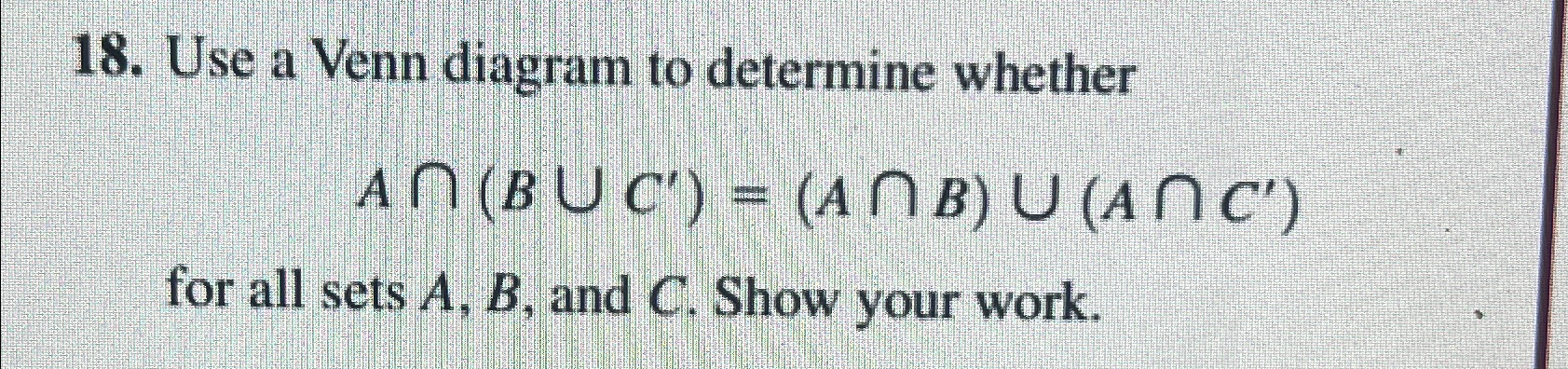 Solved Use a Venn diagram to determine | Chegg.com
