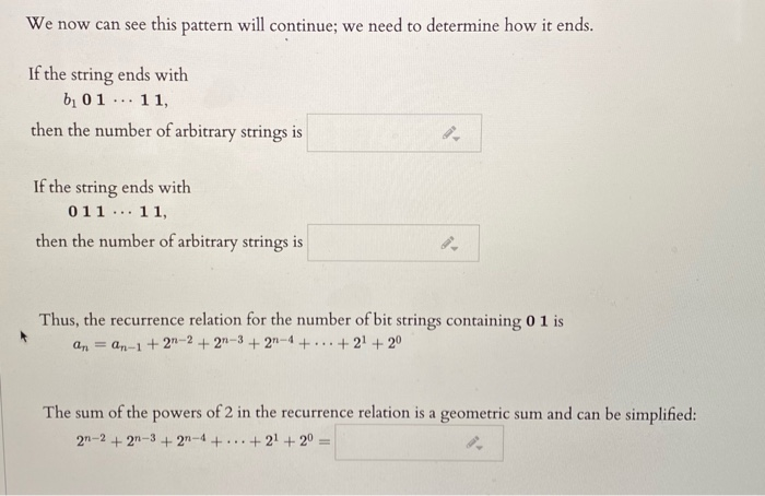 Let an be the number of bit strings of length n that | Chegg.com