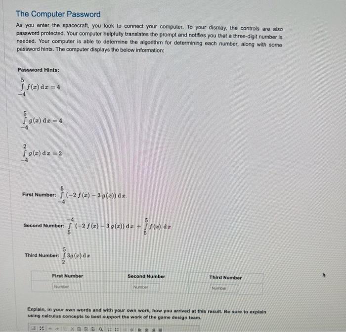 Solved The Computer Password As you enter the spacecraft, | Chegg.com