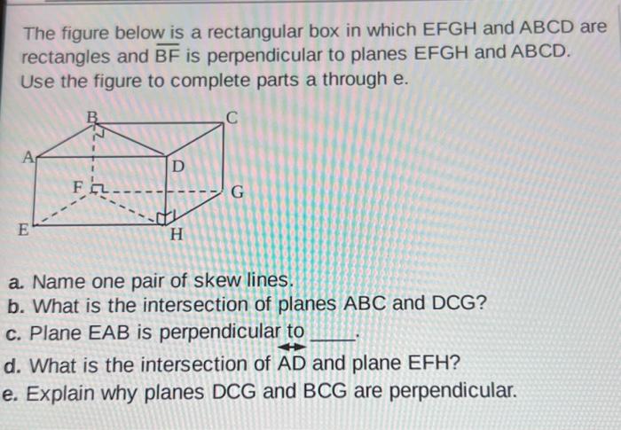 The figure below is a rectangular box in which EFGH | Chegg.com