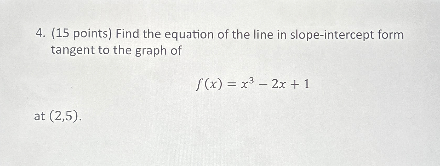 Solved (15 ﻿points) ﻿Find the equation of the line in | Chegg.com