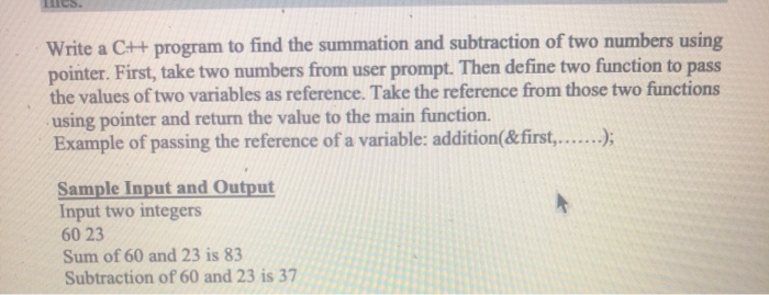 Solved Write A C Program To Find The Summation And 8203