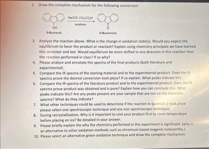 Solved 2. Draw the complete mechanism for the following | Chegg.com