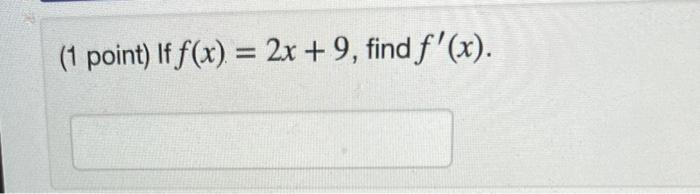 Solved F X 2x 9