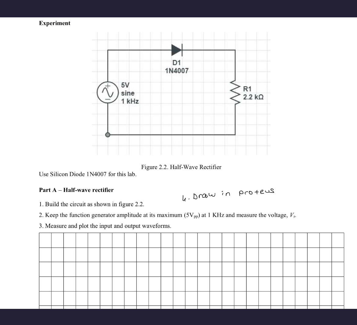 Solved ExperimentUse Silicon Diode 1N4007 ﻿for this | Chegg.com