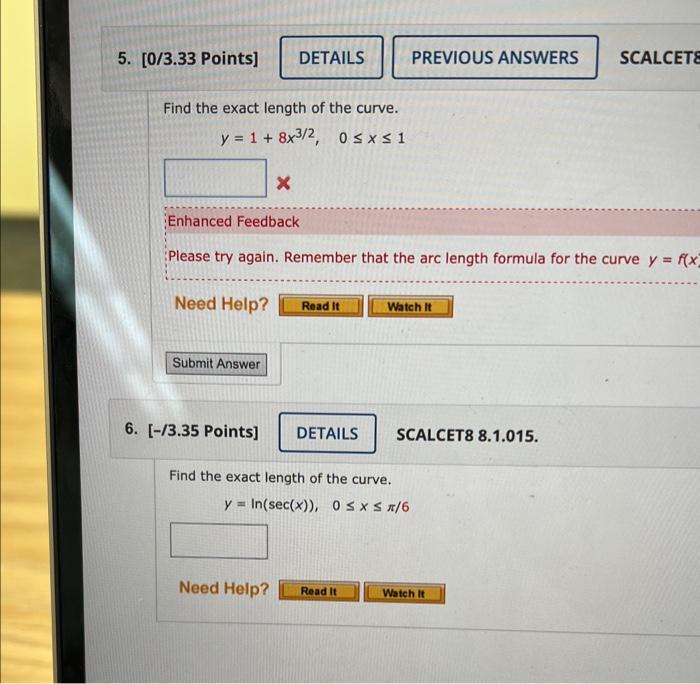 Solved Find The Exact Length Of The Curve Y 1 8x3 2 0 x 1 Chegg