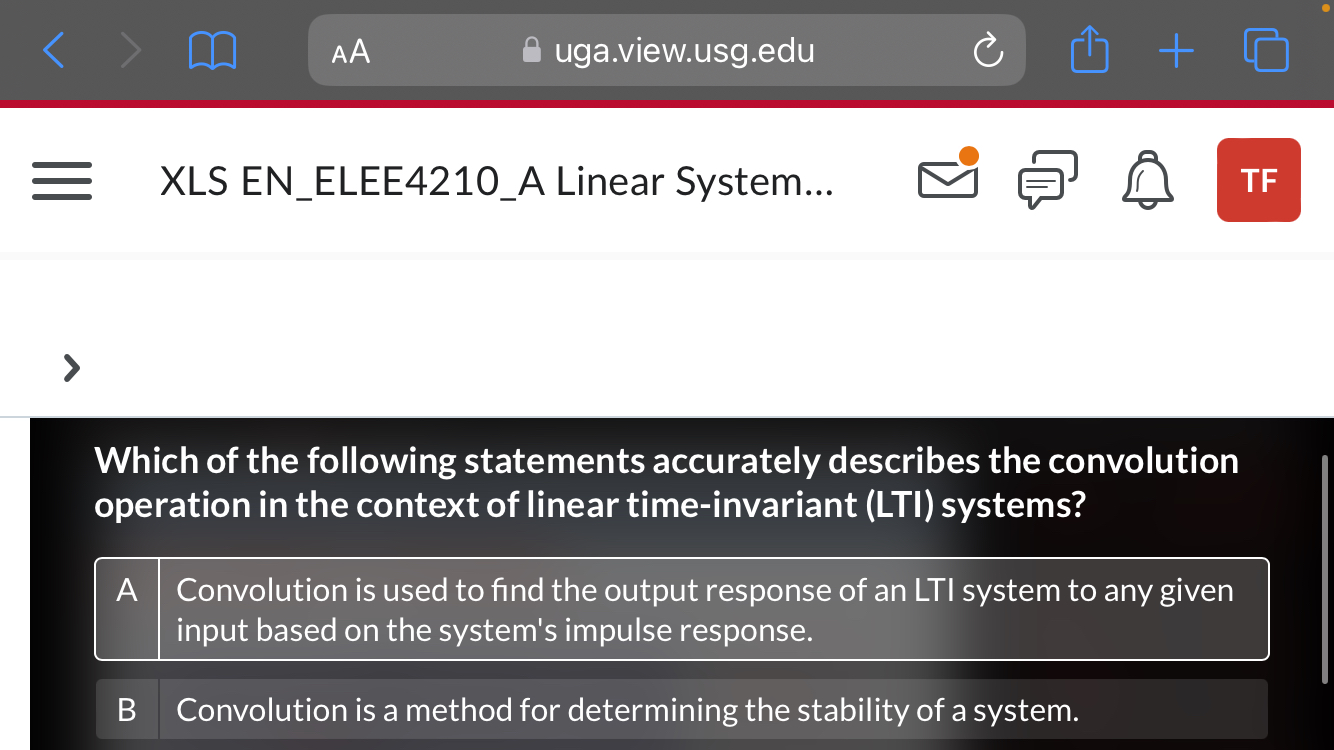 Solved AAuga.view.usg.eduXLS EN_ELEE4210_A Linear | Chegg.com
