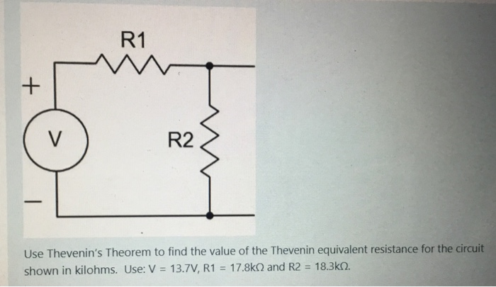 Solved Use Thevenin's Theorem to find the value of the | Chegg.com
