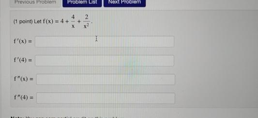 Solved f(x)Previous ProblemProblem ListNext Problem(1 | Chegg.com