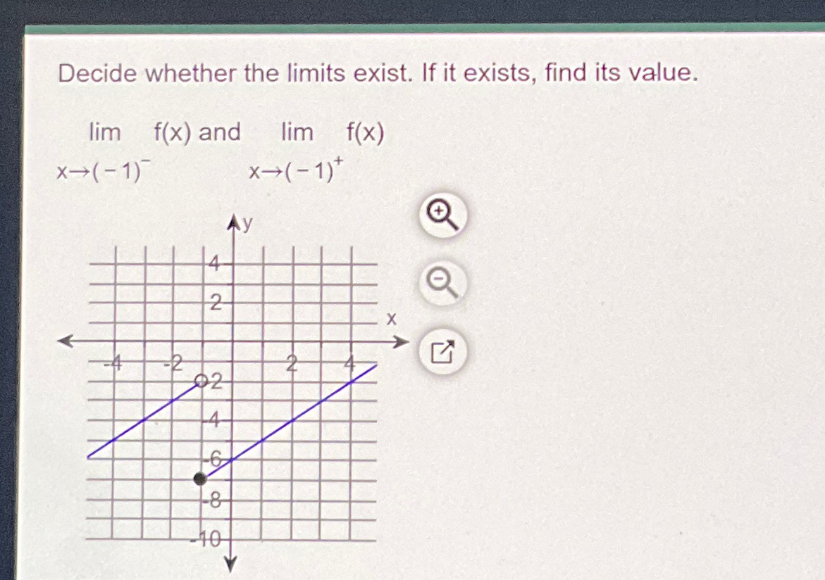 Solved Decide whether the limits exist. If it exists, find | Chegg.com