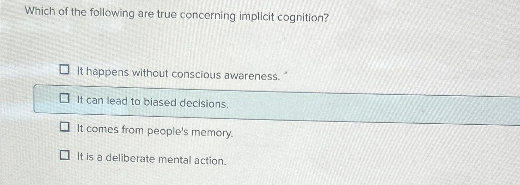 Solved Which of the following are true concerning implicit | Chegg.com