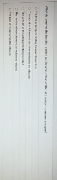 Solved What determines the function carried out by a | Chegg.com