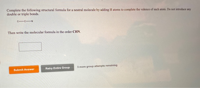Solved Complete the following structural formula for a | Chegg.com