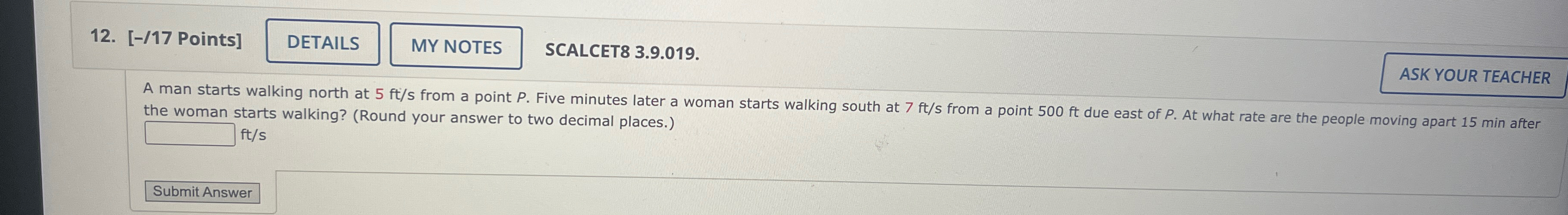 Solved [-/17 ﻿Points]SCALCET8 3.9.019.ASK YOUR TEACHERthe | Chegg.com