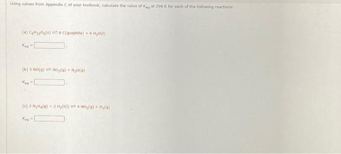 Using values from Appendix C of your textbook, | Chegg.com