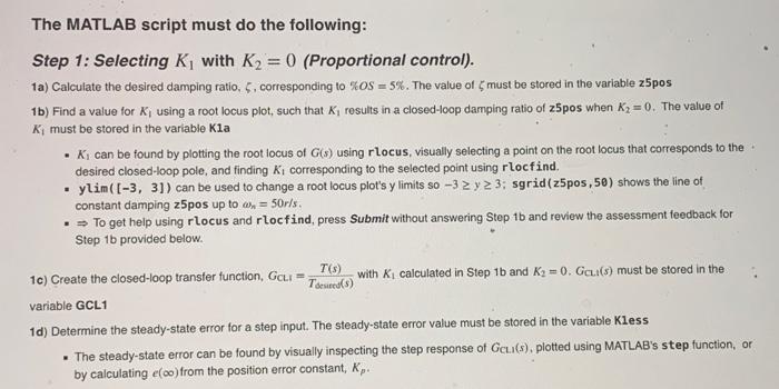 Pl compensator design using root locus The heating | Chegg.com
