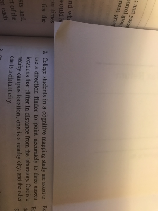 Solved 8. Research Example 18-A Yoked ked Control Group | Chegg.com