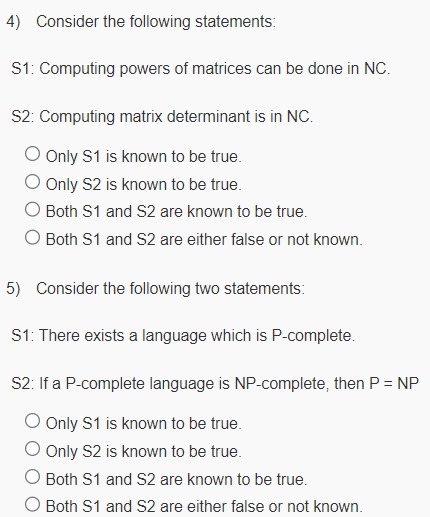 Solved Consider the following statements:S1: Computing | Chegg.com